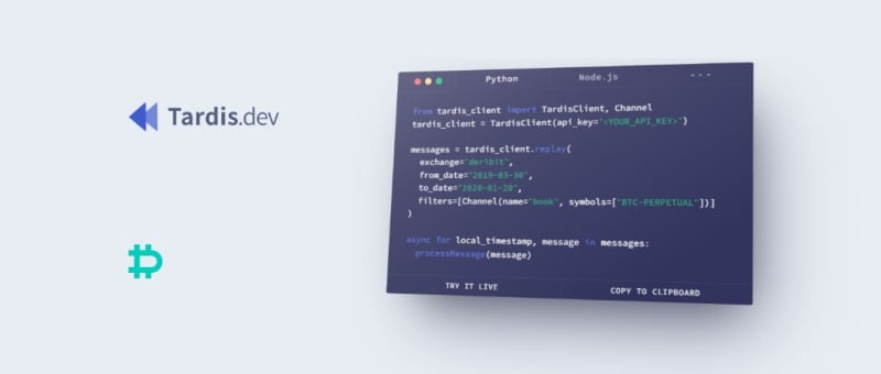 Celebrating our Tardis.dev partnership - Get free historical data - Deribit Insights